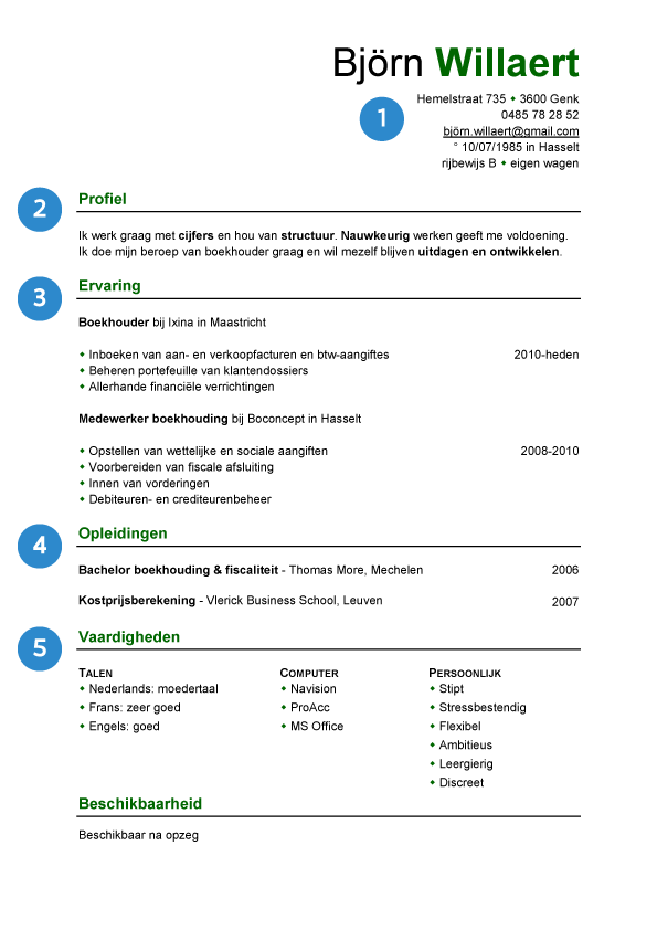 Schrijf een sterk cv | VDAB